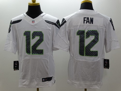 Nike Seattle Seahawks #12 Fan White Elite Jersey on sale,for Cheap ...
