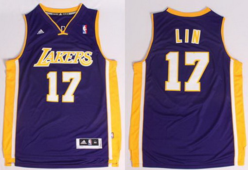 Los Angeles Lakers #17 Jeremy Lin Revolution 30 Swingman Yellow Jersey ...