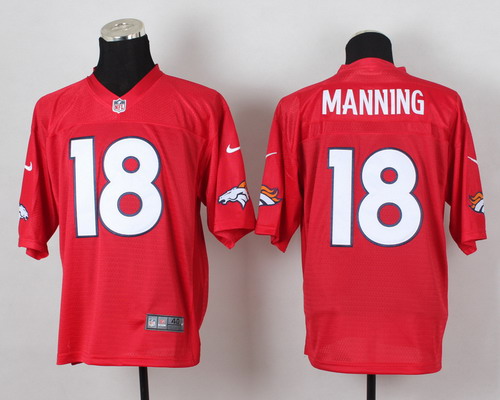 Nike Denver Broncos #18 Peyton Manning 2014 QB Red Elite Jersey on sale ...