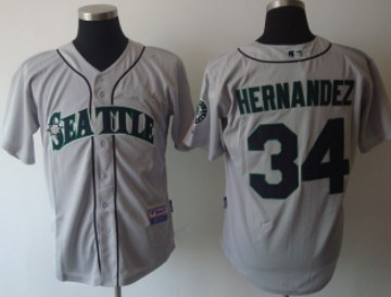 Seattle Mariners #34 Felix Hernandez Green With Silver Jersey on sale ...
