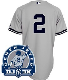 New York Yankees #2 Derek Jeter White 3000 Hits Patch Special Edition Jersey on sale,for Cheap ...
