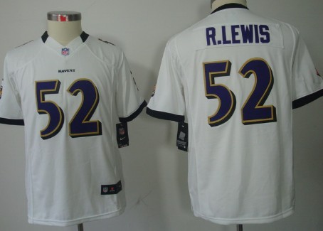 Nike Baltimore Ravens #52 Ray Lewis White Limited Kids Jersey on sale ...