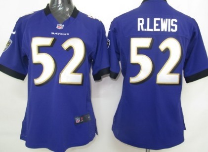 Nike Baltimore Ravens #52 Ray Lewis Purple Game Womens Jersey on sale ...