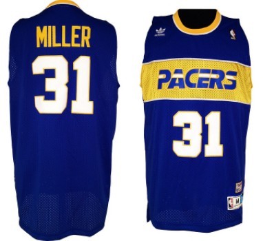 Indiana Pacers #31 Reggie Miller NBA Hardwood Classic Swingman Blue ...