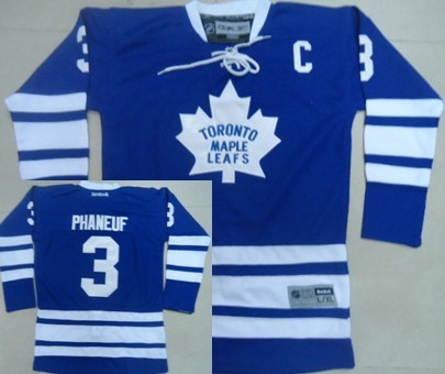Toronto Maple Leafs #3 Dion Phaneuf Blue Third Kids Jersey on sale,for ...