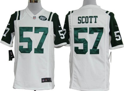 Nike New York Jets #57 Bart Scott White Game Jersey on sale,for Cheap ...