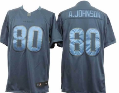 Nike Houston Texans #80 Andre Johnson Drenched Limited Blue Jersey on ...
