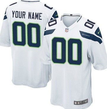 Men's Nike Seattle Seahawks Customized White Elite Jersey on sale,for ...