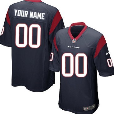 Men's Nike Houston Texans Customized Blue Game Jersey on sale,for Cheap ...