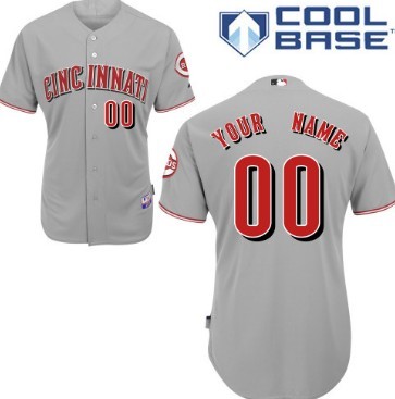 Men's Cincinnati Reds Customized Gray Jersey on sale,for Cheap ...