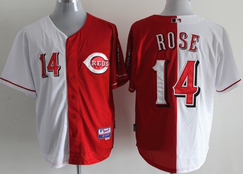 Cincinnati Reds #14 Pete Rose White/Red Two Tone Jersey on sale,for ...