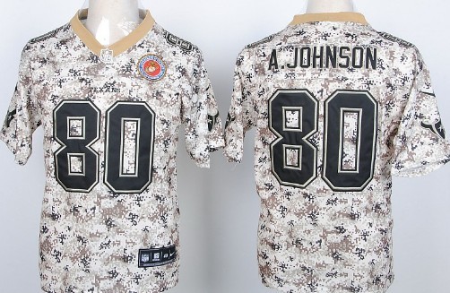 Nike Houston Texans #80 Andre Johnson 2013 USMC Camo Elite Jersey on ...