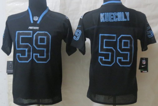 Nike Carolina Panthers #59 Luke Kuechly Lights Out Black Kids Jersey on ...