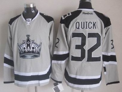 Los Angeles Kings #32 Jonathan Quick 2014 Stadium Series Gray Jersey on ...