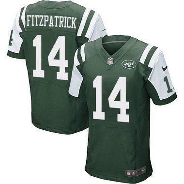 Men's New York Jets #14 Ryan Fitzpatrick Green Team Color NFL Nike ...
