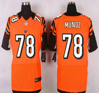 Cincinnati Bengals #78 78 Anthony Munoz Orange Alternate NFL Nike Elite ...