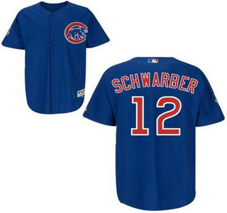 Men's Chicago Cubs #12 Kyle Schwarber Home White MLB Cool Base Jersey ...