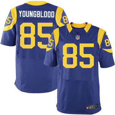 Mens Los Angeles Rams #85 Jack Youngblood Light Blue Nike Elite Jersey ...