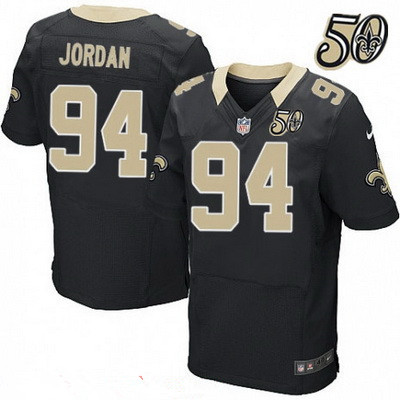 Men's New Orleans Saints #12 Marques Colston Black 50th Season Patch Stitched NFL Nike Elite ...