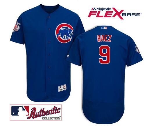 Men's Chicago Cubs#9 Javier Baez Royal Blue 2016 Flexbase Majestic ...