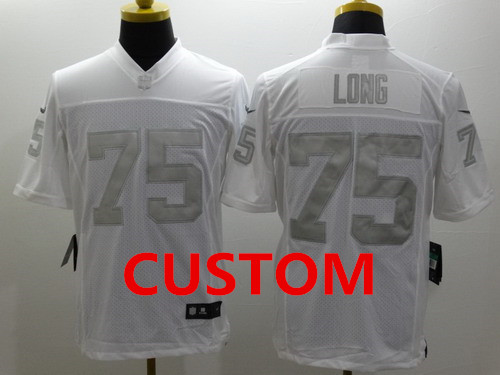 Nike Custom Oakland Raiders (number and name color Silver) White ...