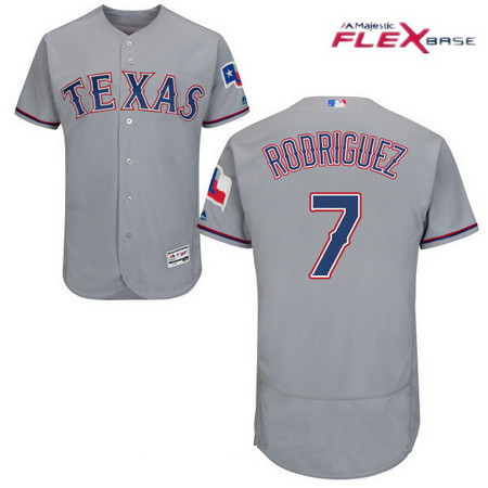 Men's Texas Rangers #7 Ivan Rodriguez Retired Gray Stitched MLB ...