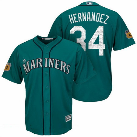Men's Seattle Mariners #18 Hisashi Iwakuma Teal Green 2017 Spring ...