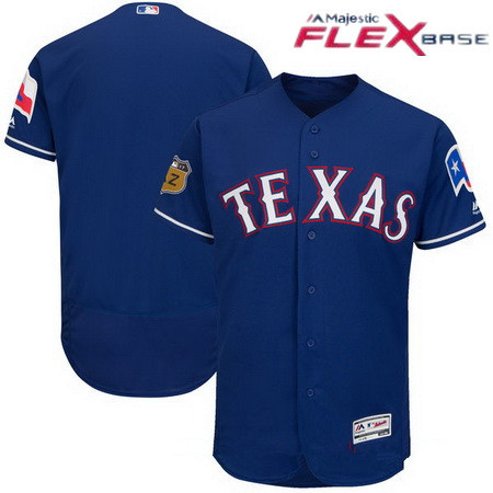 Men's Texas Rangers Royal Blue Mesh Batting Practice Throwback Majestic ...