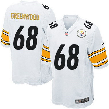 Men's Pittsburgh Steelers #68 L.C. Greenwood White Retired Player NFL ...