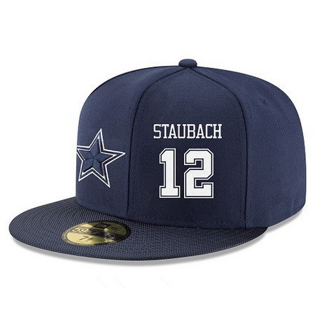 Dallas Cowboys #12 Roger Staubach Snapback Cap NFL Player Navy Blue ...