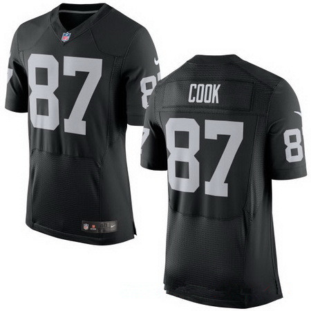 Men's Oakland Raiders #87 Jared Cook Black Team Color Stitched NFL Nike ...