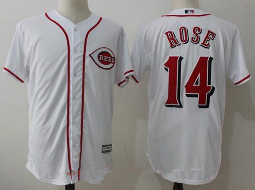 Men's Cincinnati Reds #14 Pete Rose Retired Red Stitched MLB Majestic ...