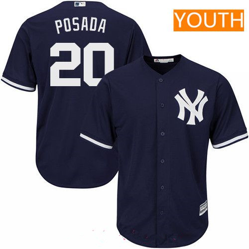 Youth New York Yankees #20 Jorge Posada Retired Navy Blue Stitched MLB ...
