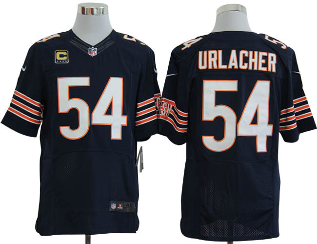 Size 60 4XL-Brian Urlacher Chicago Bears #54 C Patch Blue Stitched Nike ...
