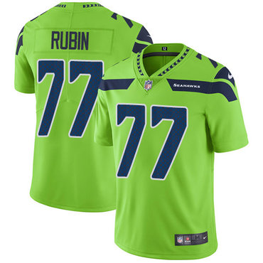 Nike Seattle Seahawks #77 Ahtyba Rubin Green Men's Stitched NFL Limited ...