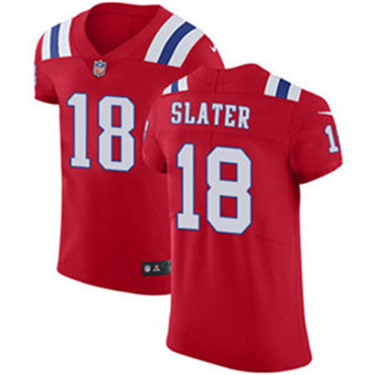 Men's Nike New England Patriots #18 Matt Slater Red Alternate Stitched ...