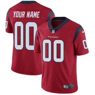 Men's Nike Houston Texans Red Customized Vapor Untouchable Player ...