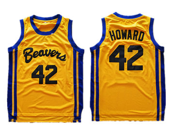 Teen Wolf Beavers 42 Scott Howard Gold Stitched Movie Jersey on sale ...