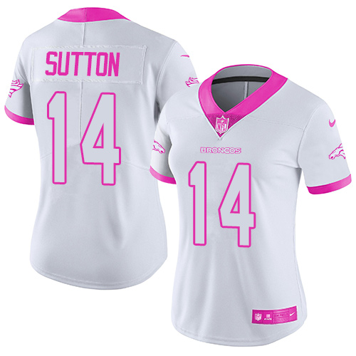 Nike Denver Broncos #14 Courtland Sutton Pink Women's Stitched NFL ...