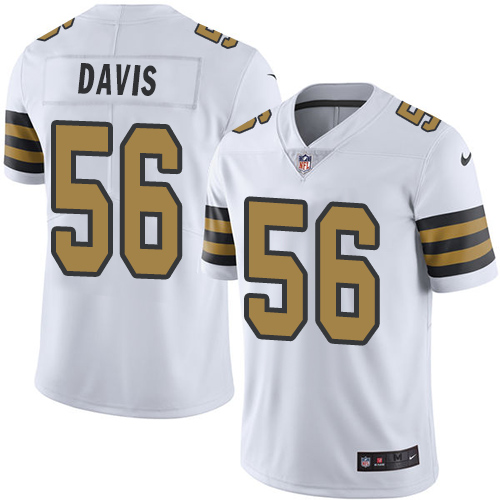 Nike Saints #56 DeMario Davis White Youth Stitched NFL Vapor ...
