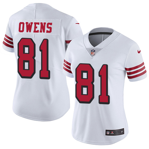 Women's Nike San Francisco 49ers #81 Trent Taylor White Rush Stitched ...