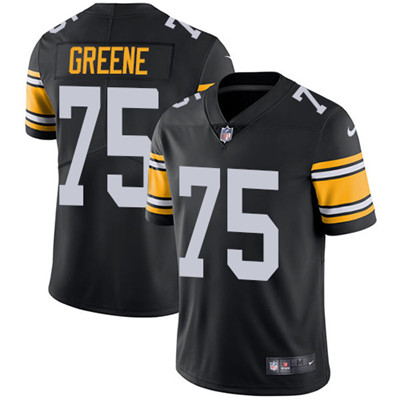 Nike Pittsburgh Steelers #75 Joe Greene Black Alternate Men's Stitched ...