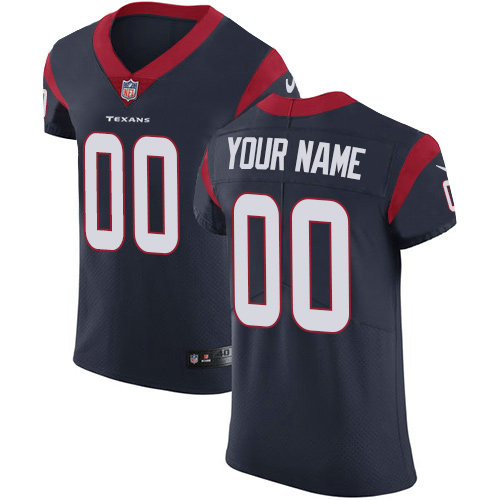 Men's Nike Houston Texans Customized Navy Blue Team Color Vapor ...