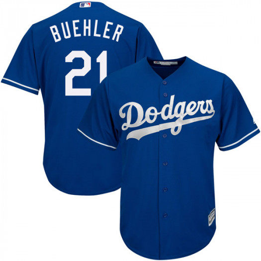 Men's Los Angeles Dodgers #21 Walker Buehler Player Replica Royal Cool ...