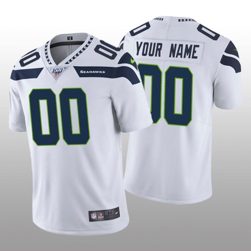 Seattle Seahawks Custom Men's Nike Black Golden Limited NFL 100 Jersey ...
