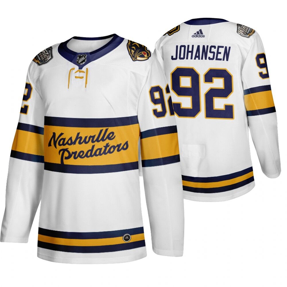 Men's Nashville Predators 92 Ryan Johansen White 2020 Winter Classic ...