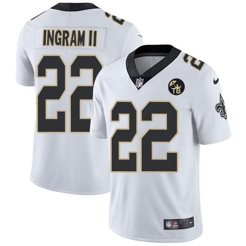 Nike New Orleans Saints #22 Mark Ingram II White With Tom Benson Patch ...