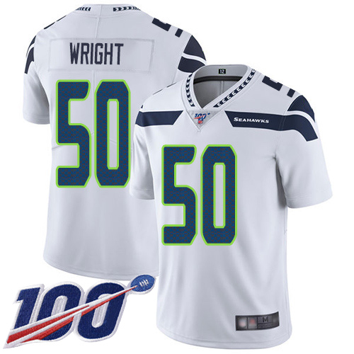 Men's Seattle Seahawks #50 K.J. Wright White Football Road Untouchable ...