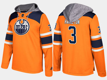 Adidas Edmonton Oilers 3 Al Hamilton Orange Name And Number Hoodie on ...