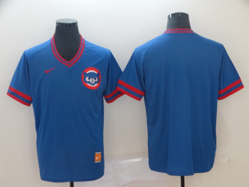 Men's Chicago Cubs Blank Blue Throwback Jersey on sale,for Cheap ...